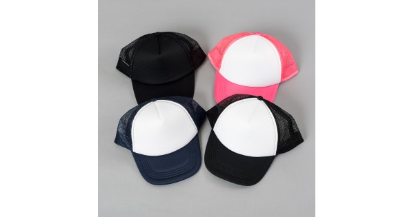 Adult Sponge Cap with Mesh Design